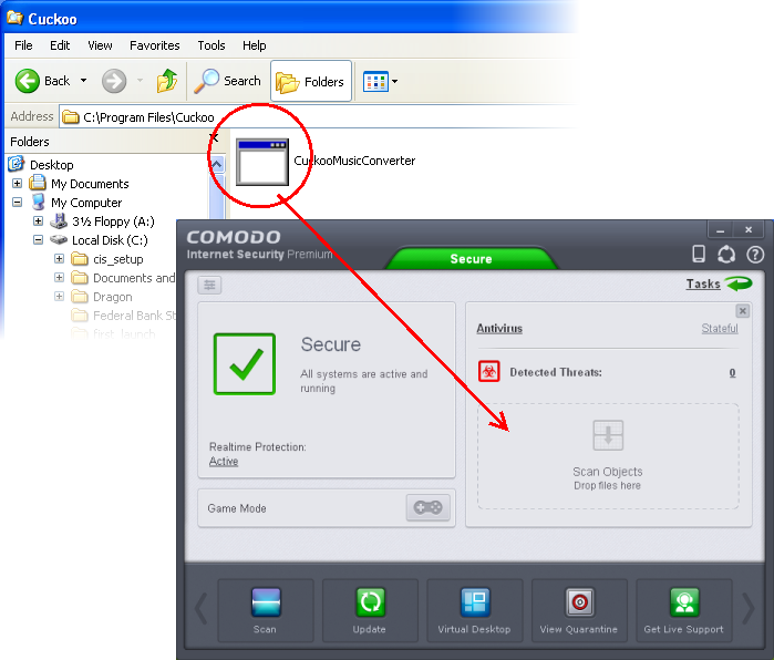 Scan Files and Folders, Antivirus Software, Best Antivirus Software - COMODO Internet Security v 7.0